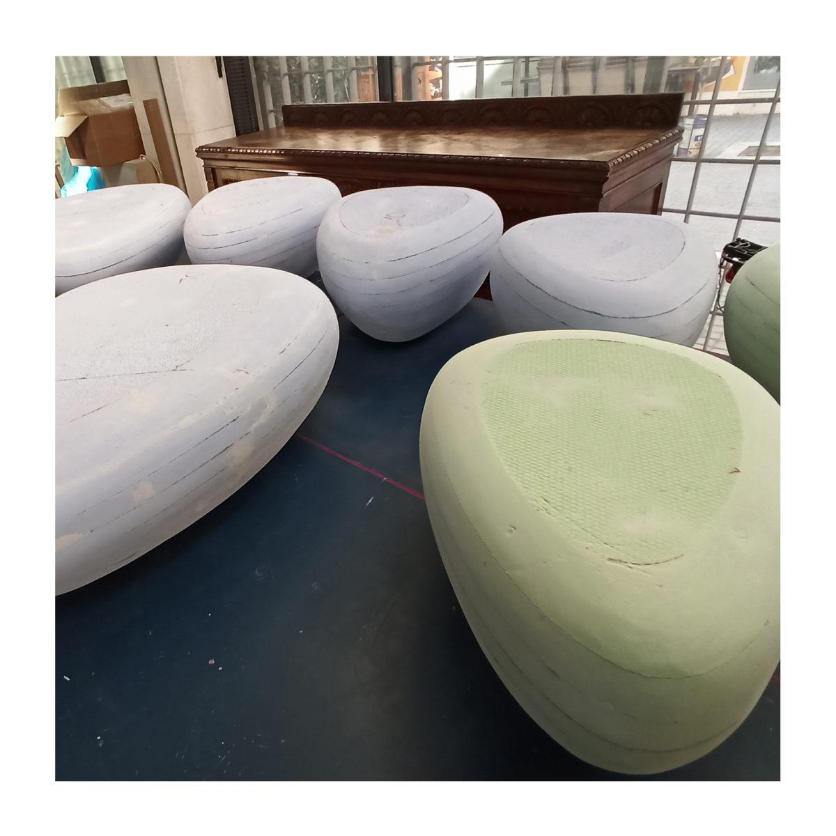 Pebble shaped coffee tables - MAKE Creative Spaces