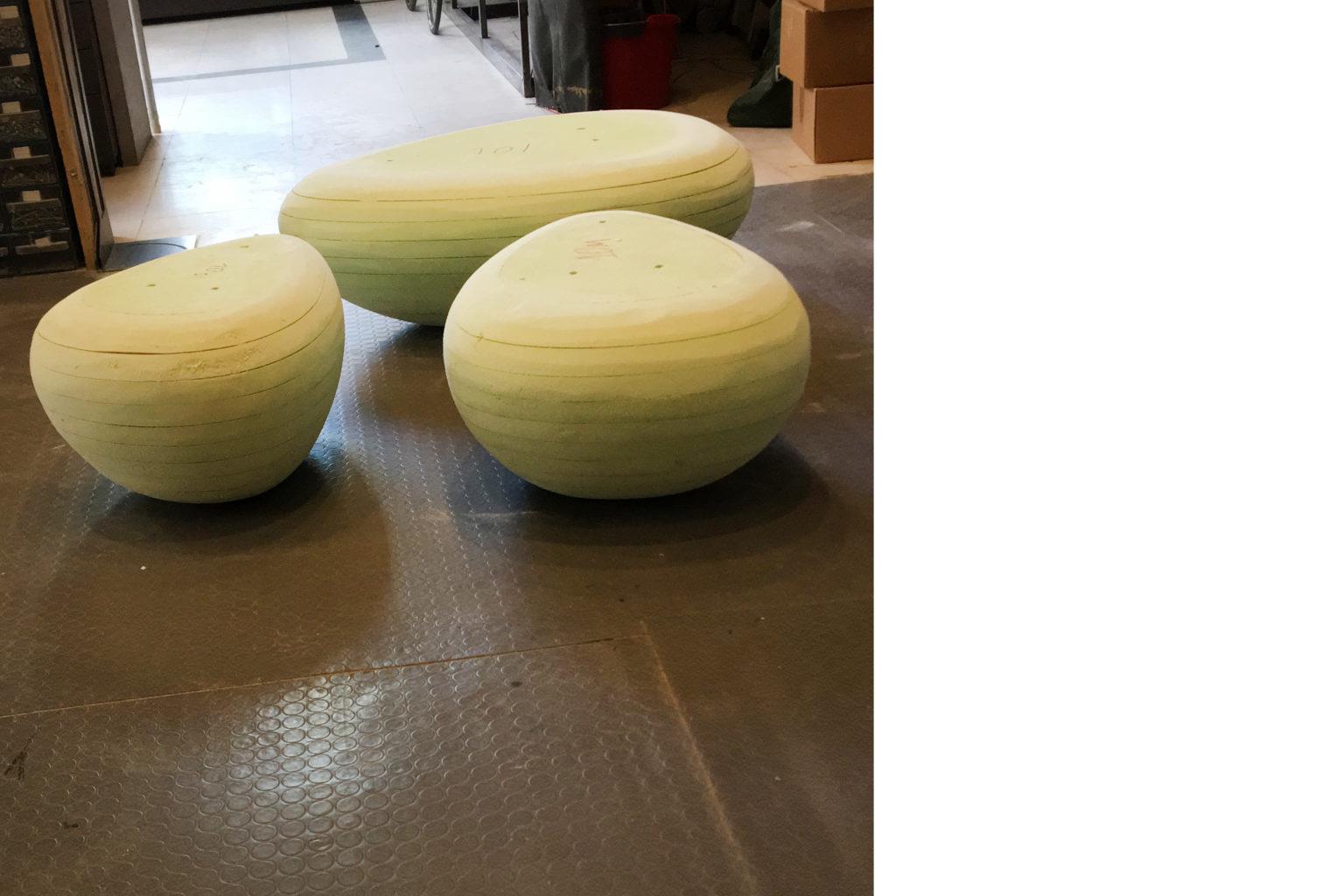 Pebble shaped coffee tables - MAKE Creative Spaces